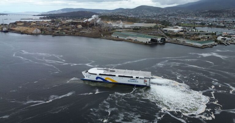 World's Largest Battery-Electric Ship Begins Harbor Trials in Hobart